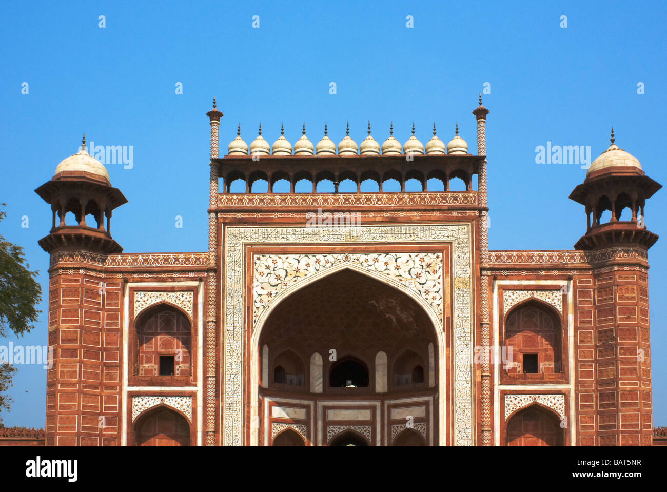 Entrance to Sikandra Tomb of Akbar Mughal emperor at Agra India Stock ...