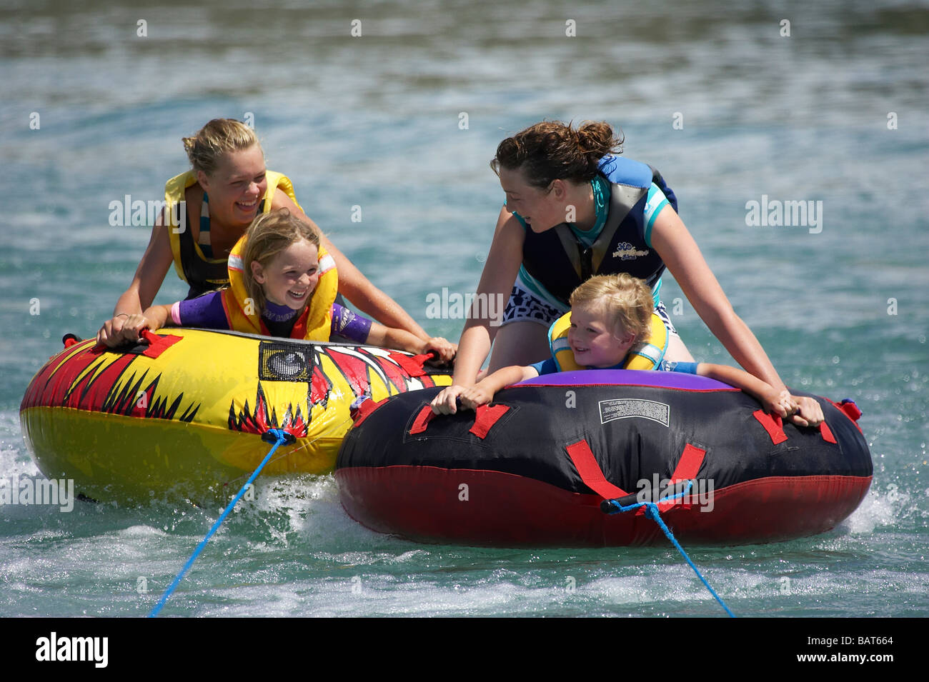 Tubing or Biscuiting Lake Dunstan Central Otago South Island New ...