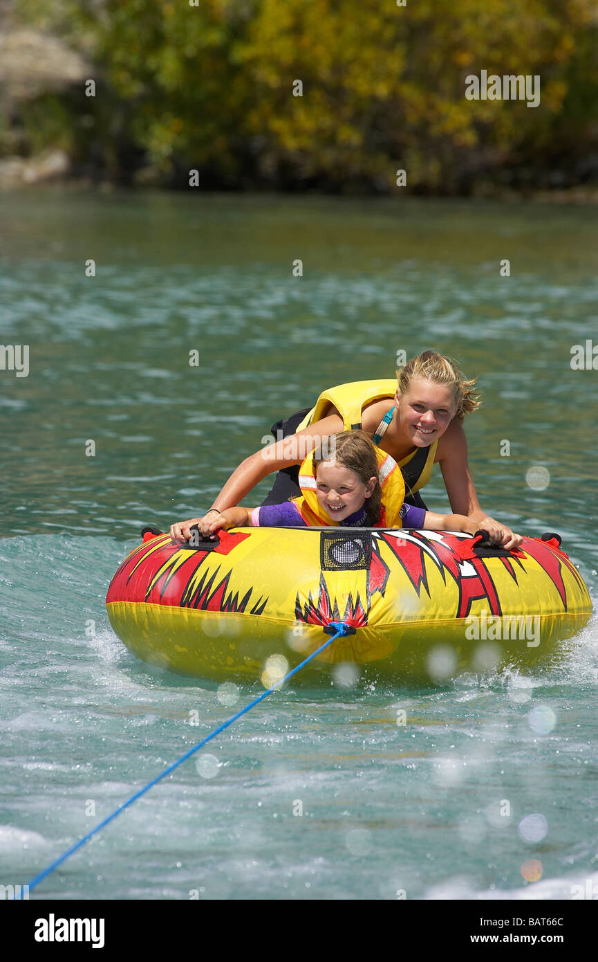 Tubing biscuiting lake dunstan central hi-res stock photography and ...