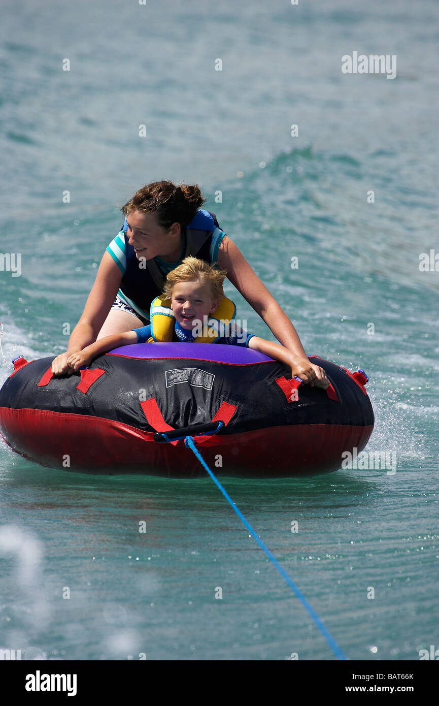 Tubing or Biscuiting Lake Dunstan Central Otago South Island New ...