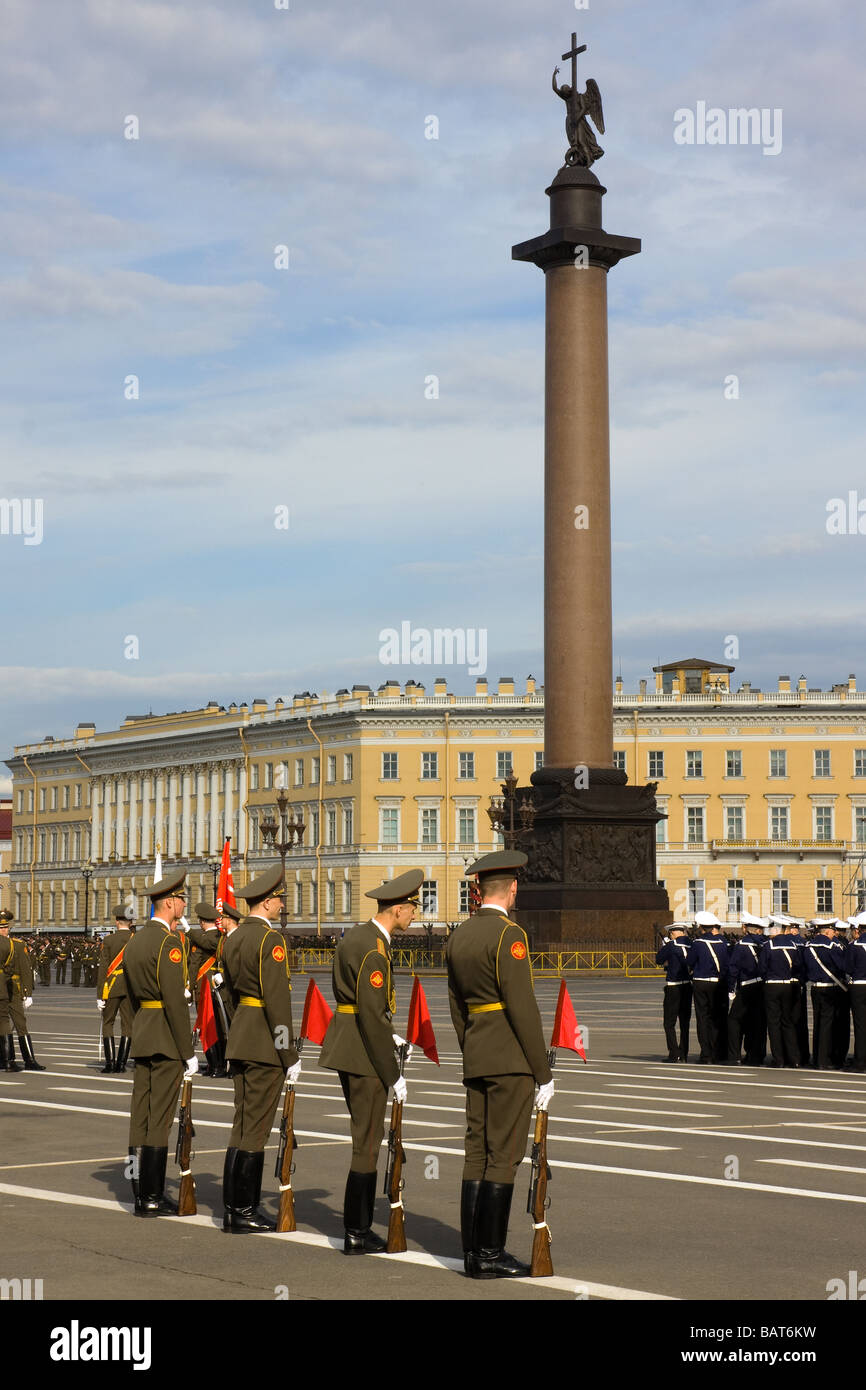 Victory Day parade rehearsal, St.Petersburg Russia May 05 2009 Stock ...