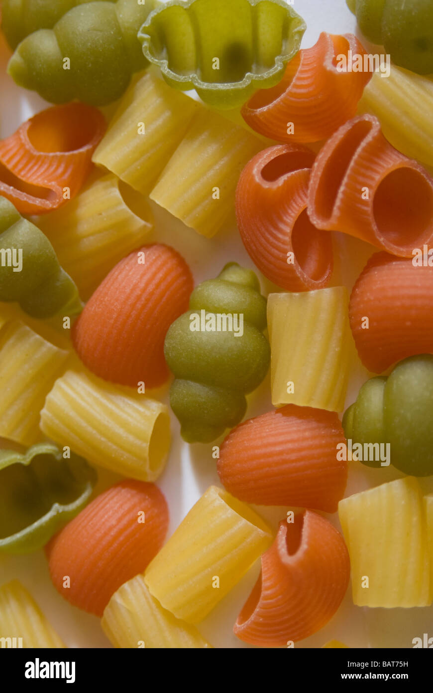 Pasta, colored, various types Stock Photo - Alamy