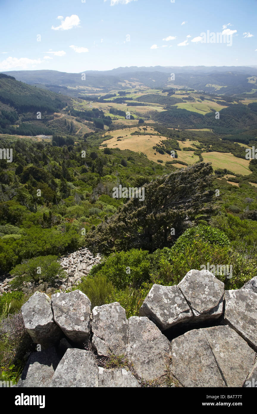 The Organ Pipes volcanic basalt rock columns Mt Cargill Dunedin Otago ...