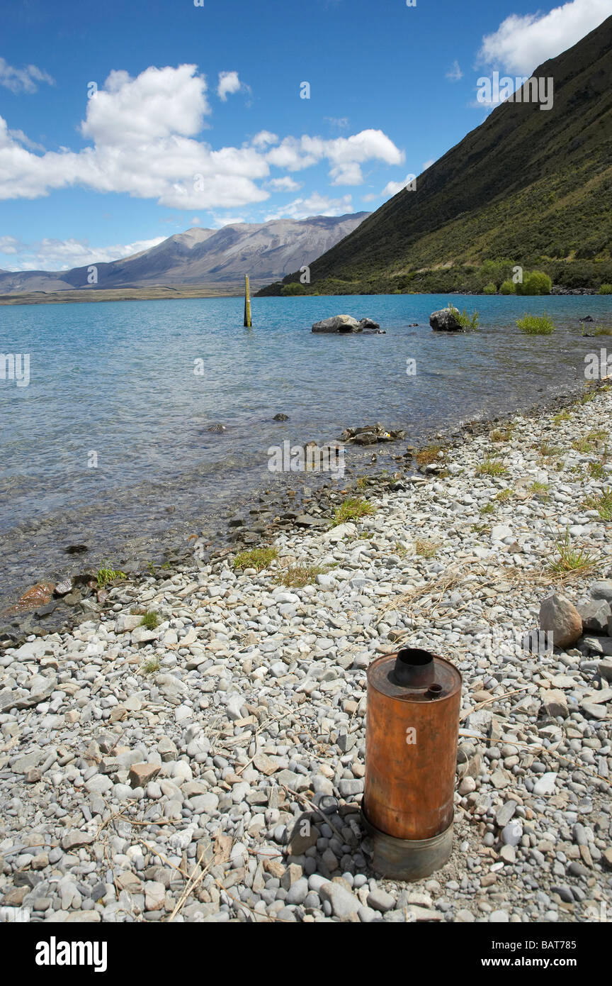 Copper Thermette Water Heater Lake Ohau Mackenzie Country South Island ...