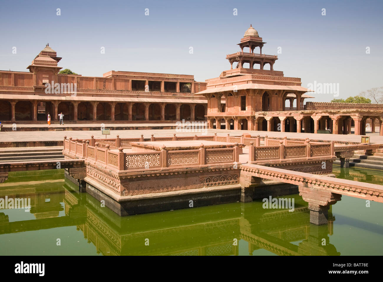 Anup Talao pool and Panch Mahal, a five storey palace, in background ...