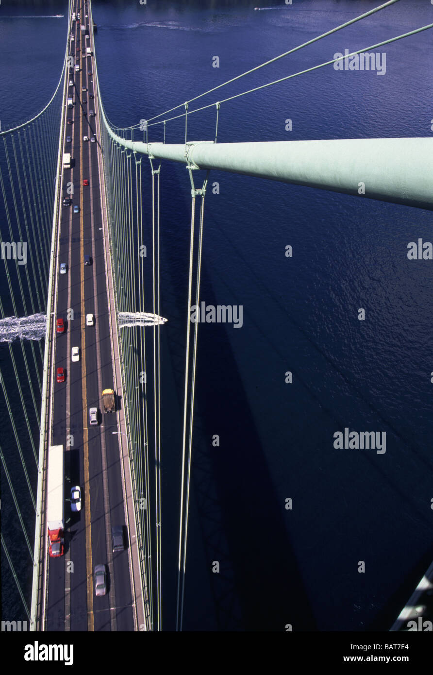 On Top of the Narrows Bridge Puget Sound Tacoma Washington USA Stock ...