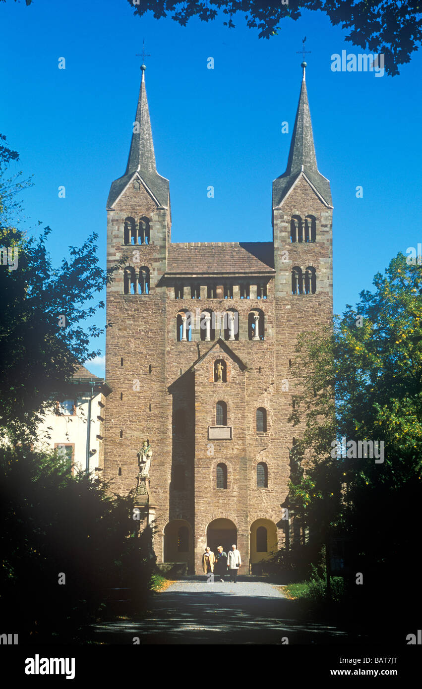 church of Castle Corvey near Hoexter in the Weser Hills in Germany ...