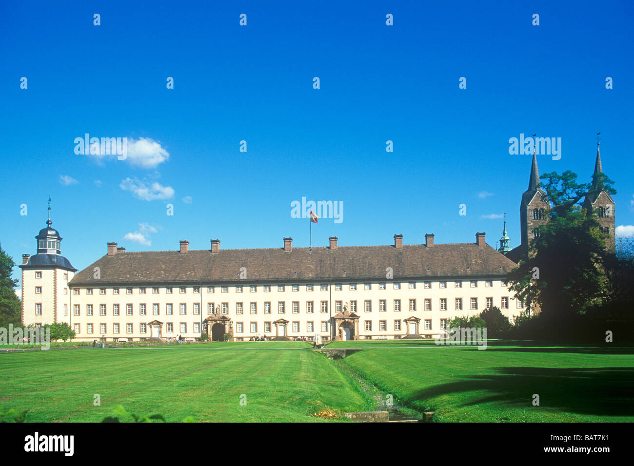 Castle Corvey near Hoexter in the Weser Hills in Germany Stock Photo ...