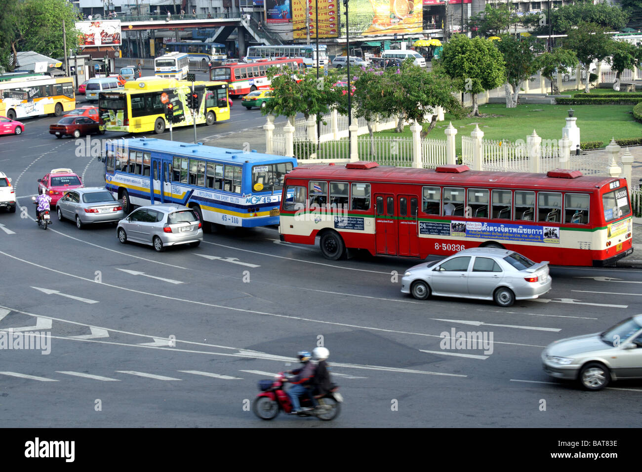 Bangkok Local Bus Stock Photo - Alamy