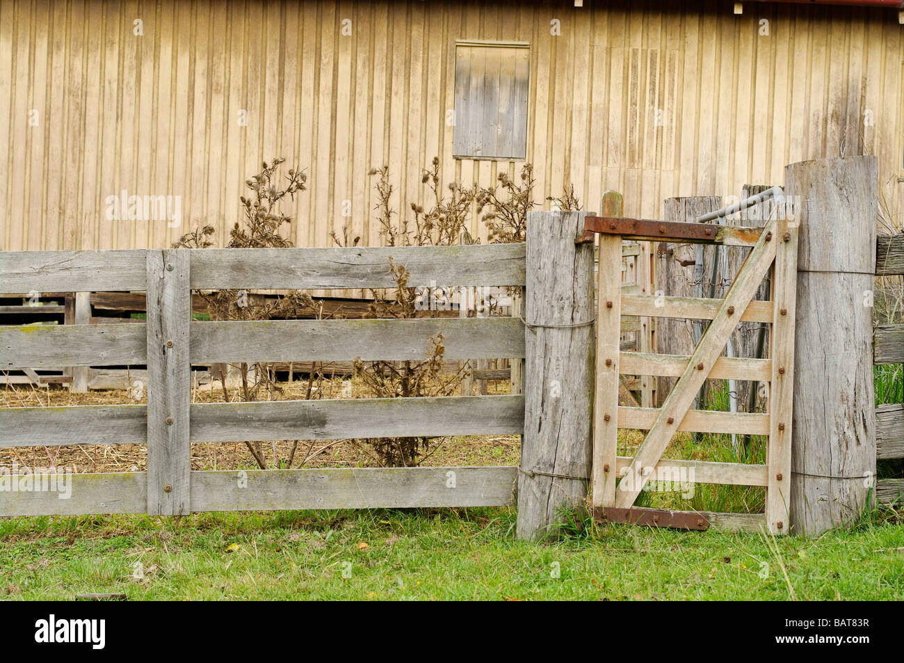 excellent image of an old farm gate Stock Photo - Alamy