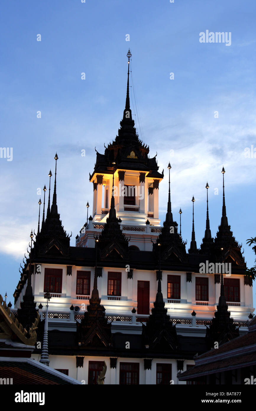 Wat Ratchanadda, the temple of metal castle , Bangkok , Thailand Stock ...