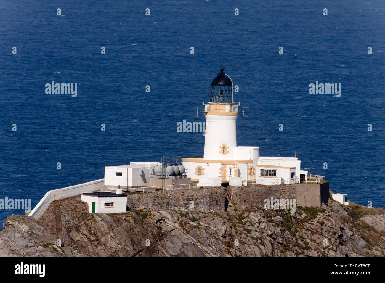 Muckle Flugga lighthouse off the island of Unst in Shetland is the ...