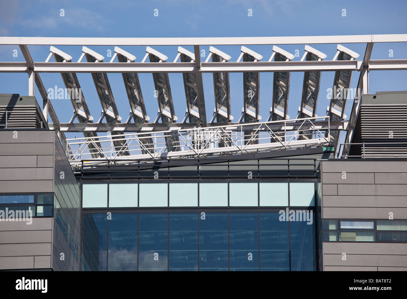 Solar panels on Alan Turing Building, University of Manchester, UK ...