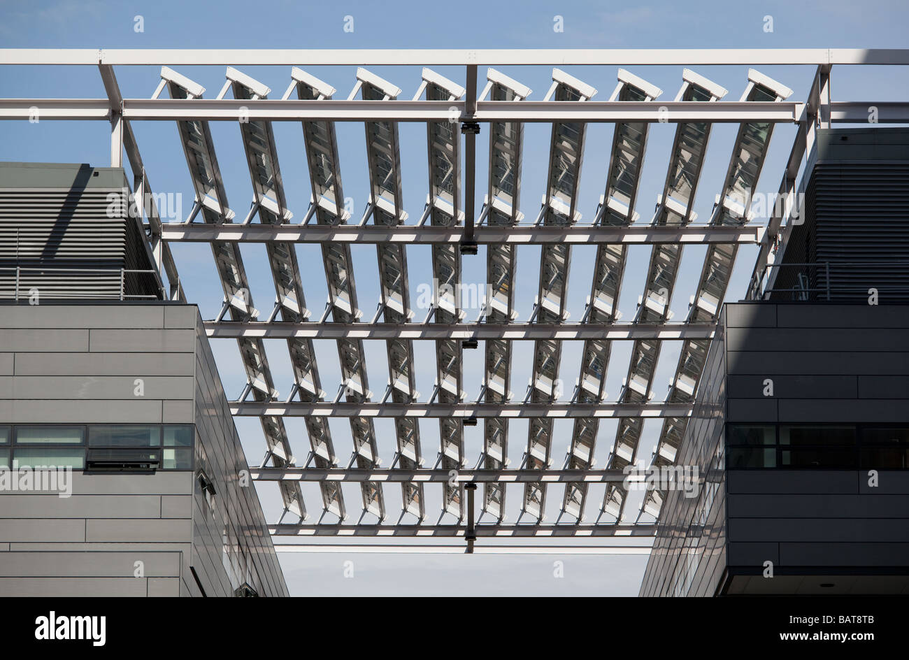 Solar panels on Alan Turing Building, University of Manchester, UK ...
