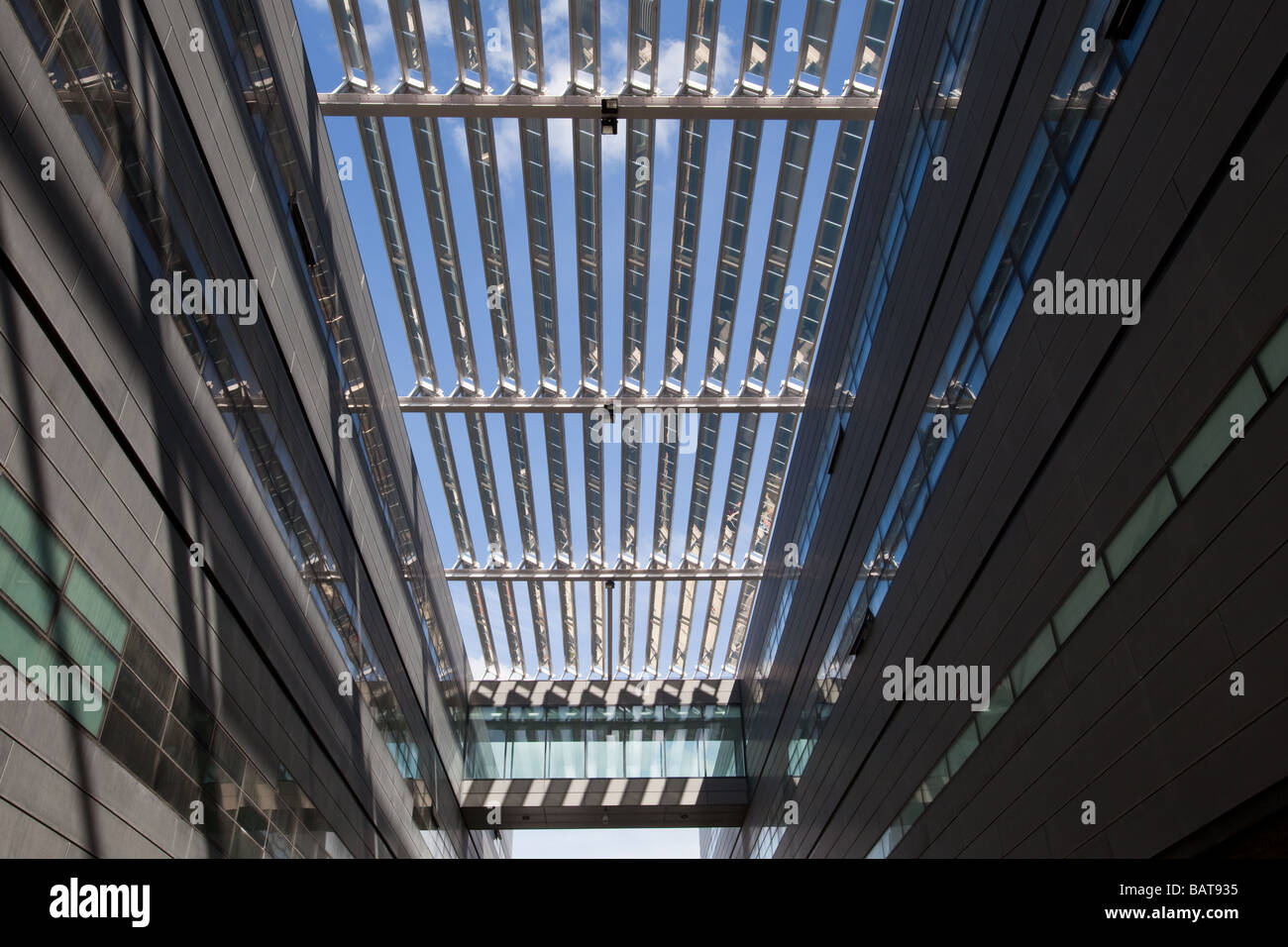 Solar panels on Alan Turing Building, University of Manchester, UK ...