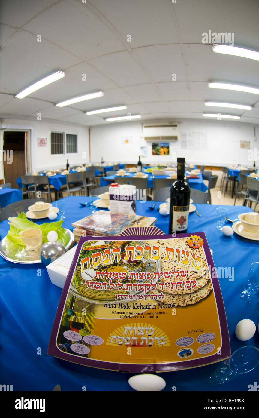 Israel Army Base Tables set for the traditional Passover Seder meal ...