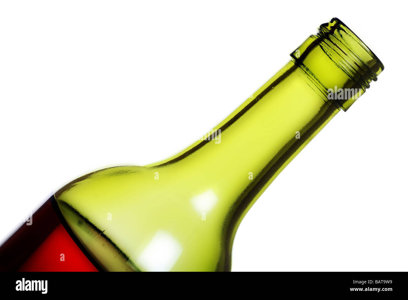 opened single bottle of red wine Stock Photo - Alamy