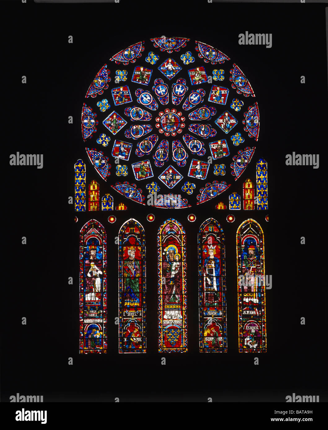 Chartres Cathedral Rose Window And Lancets