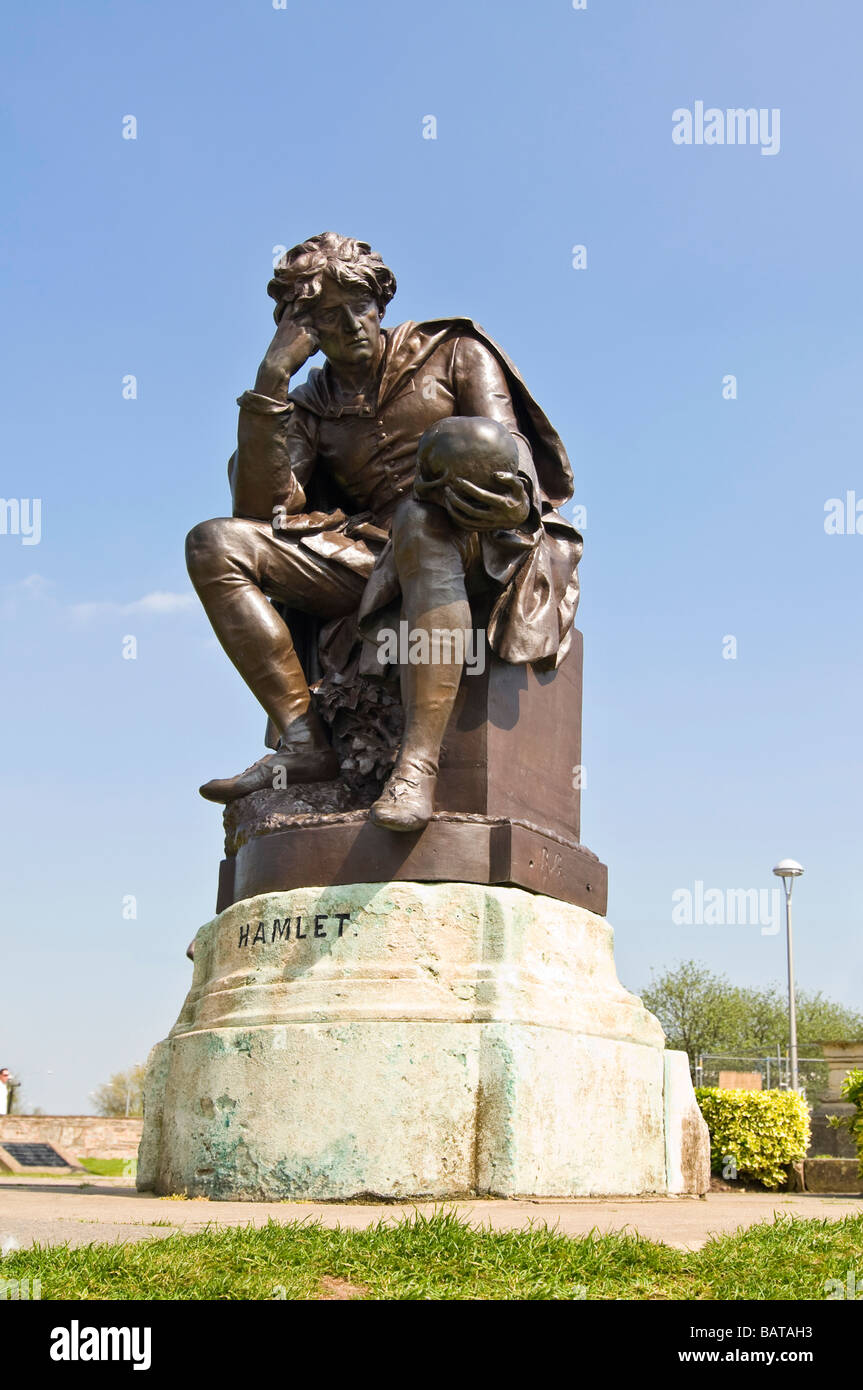 Vertical close up of a statue of Hamlet, a section of the Gower ...