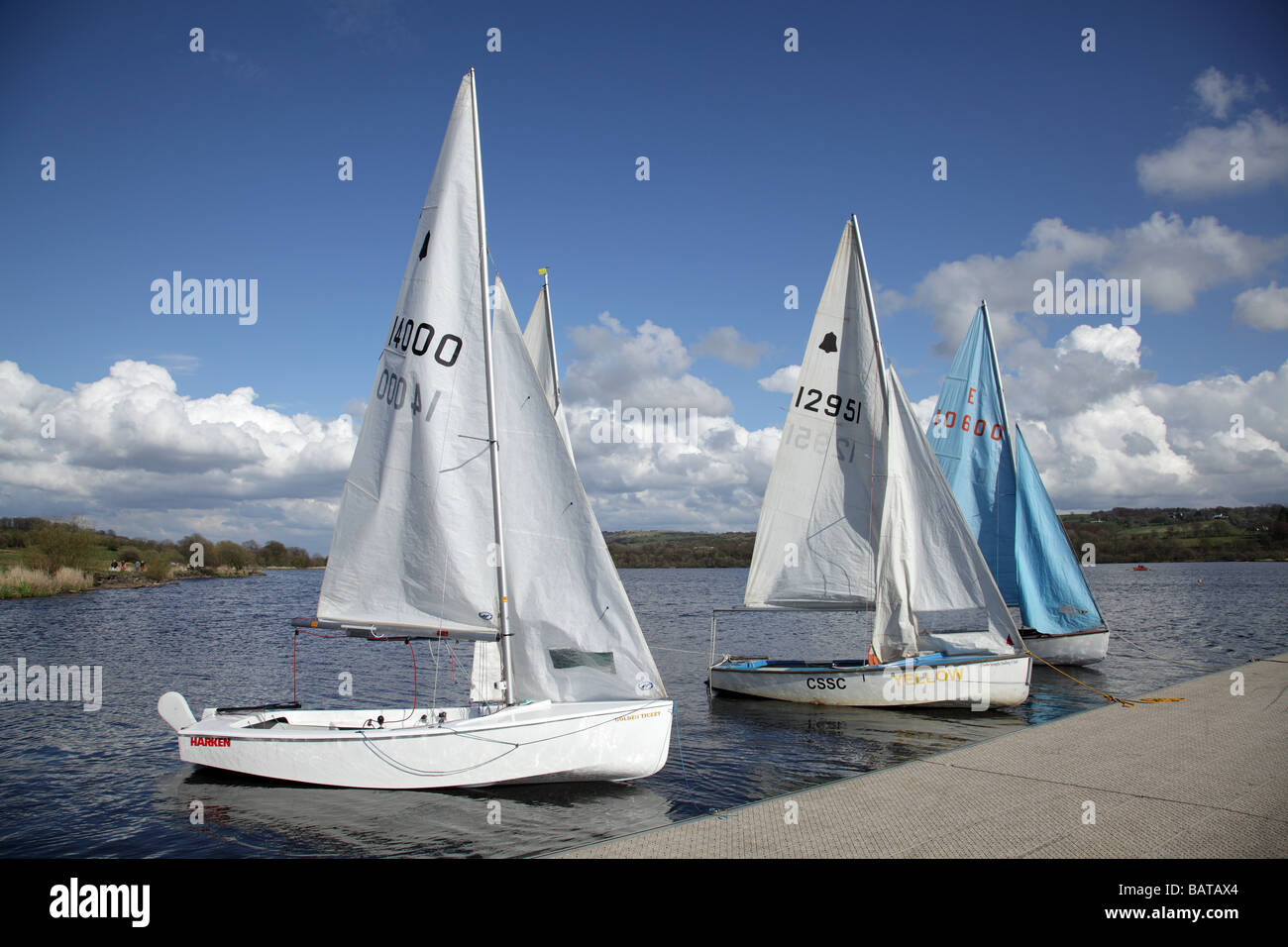 Sailing boats on Castle Semple Loch, Castle Semple Country Park ...
