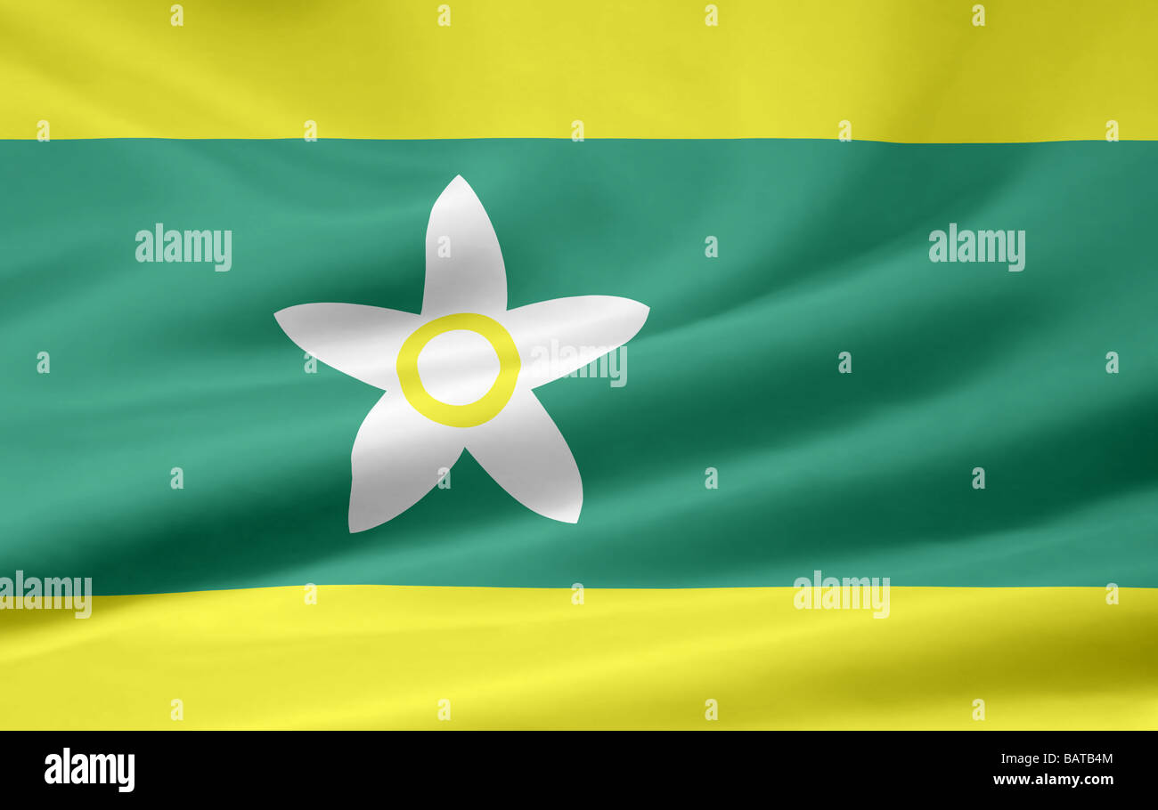 High resolution flag of the japanese province of Ehime Stock Photo - Alamy