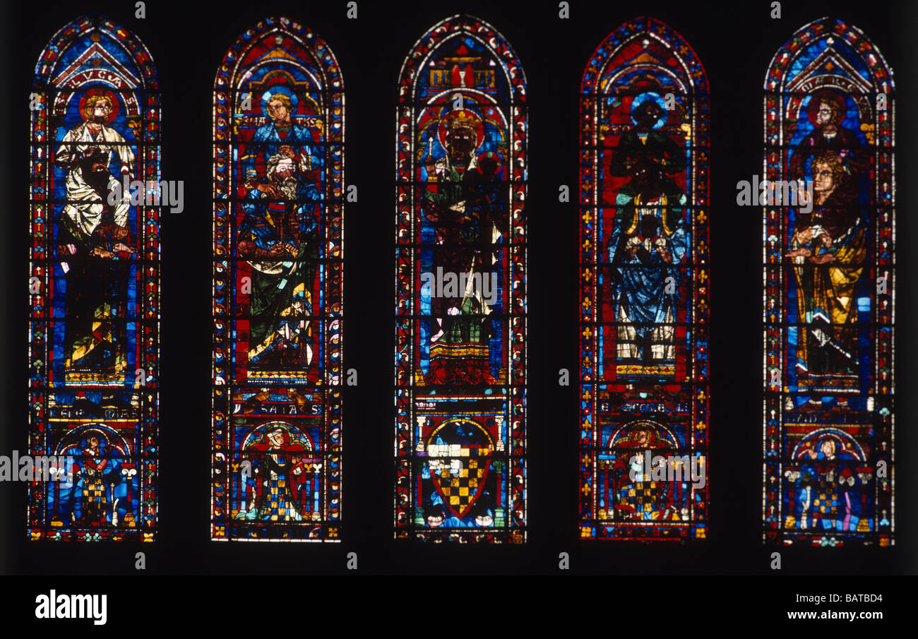 Chartres the five lancets under the south rose the four major prophets ...