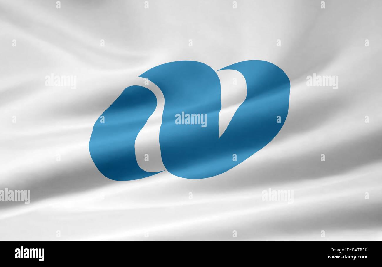 Very large flag of the japanese province of Nagasaki Stock Photo - Alamy