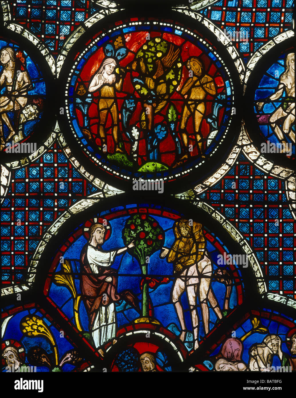 Chartres Cathedral Stained Glass Good Samaritan