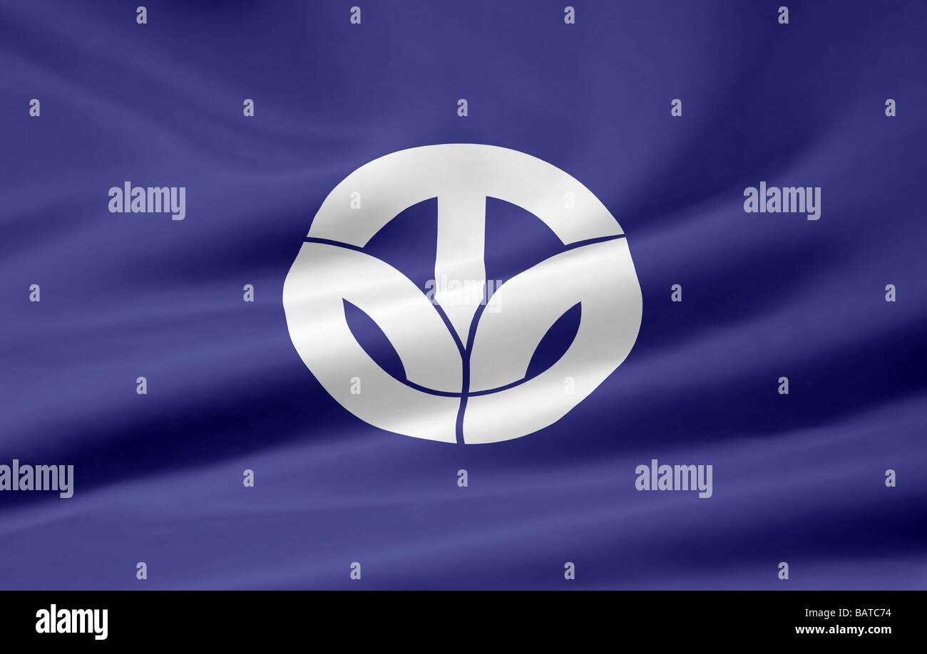 High resolution flag of the japanese province of Fukui Stock Photo - Alamy