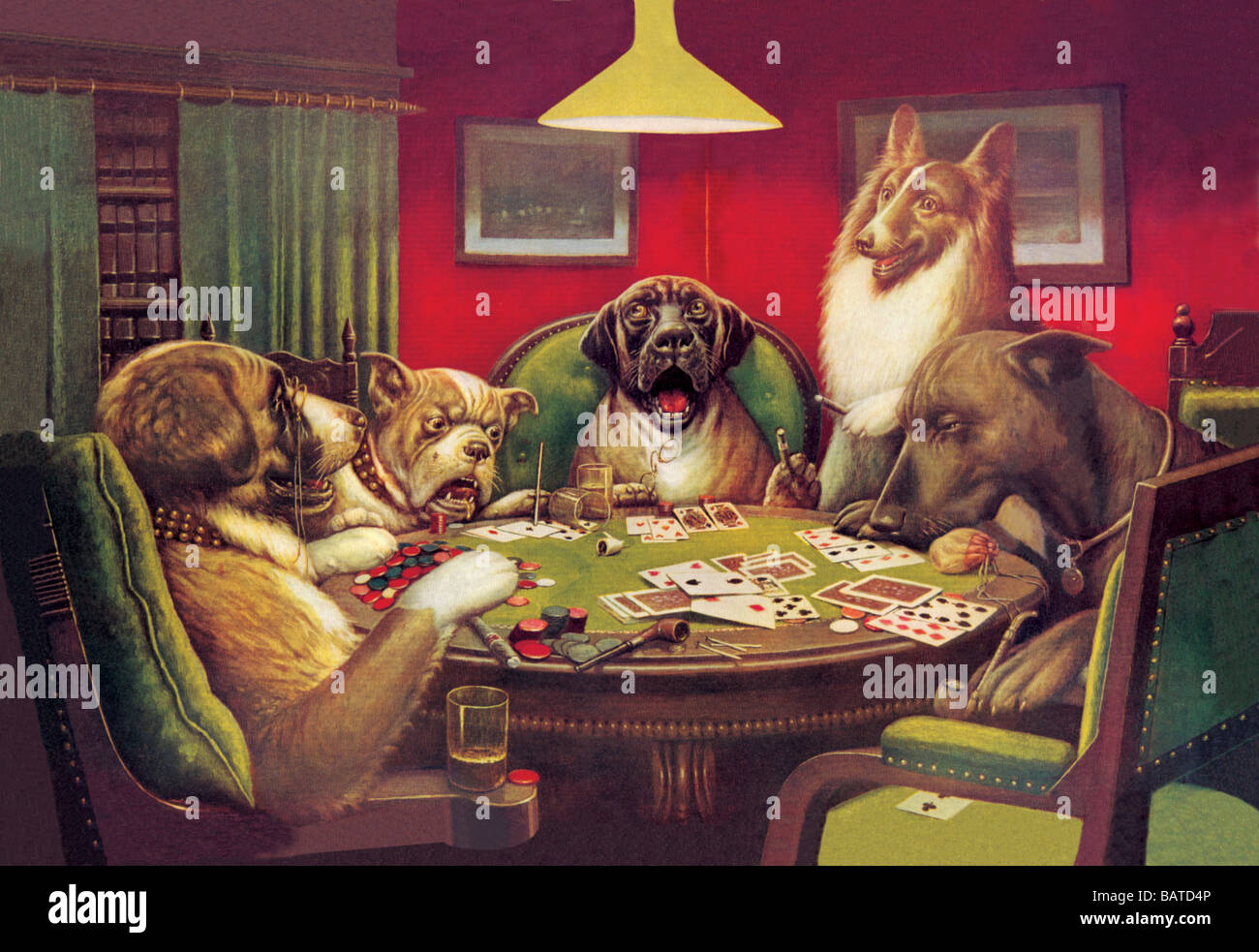 Dog Poker - "Stun,Shock & the Win Stock Photo - Alamy