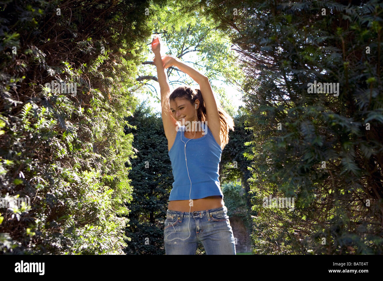 Dancing to music in the garden hi-res stock photography and images - Alamy