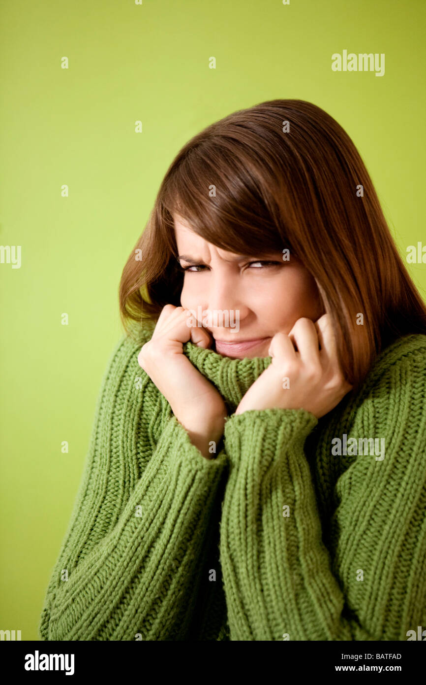 young woman cold Stock Photo - Alamy