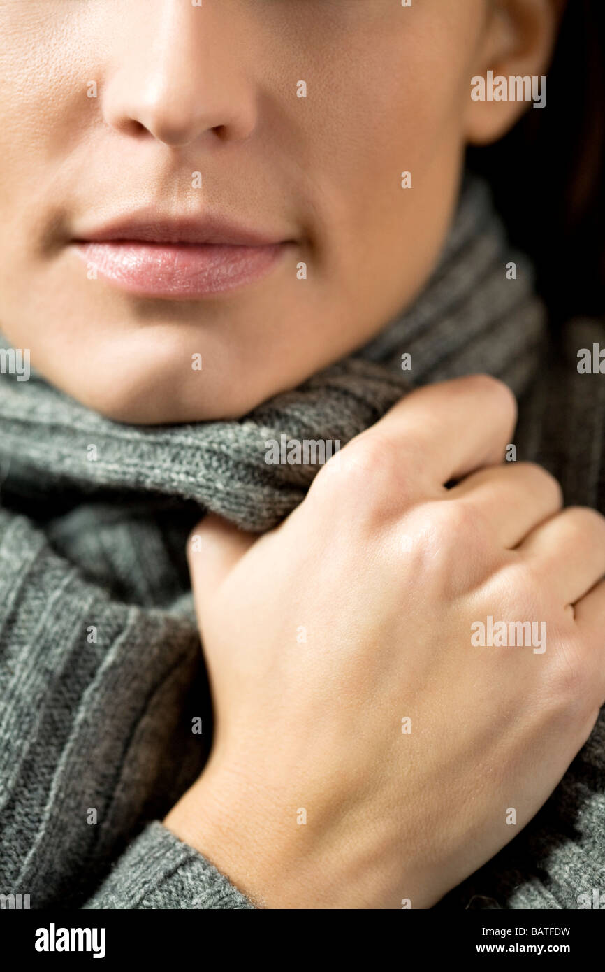 young woman cold close-up Stock Photo - Alamy