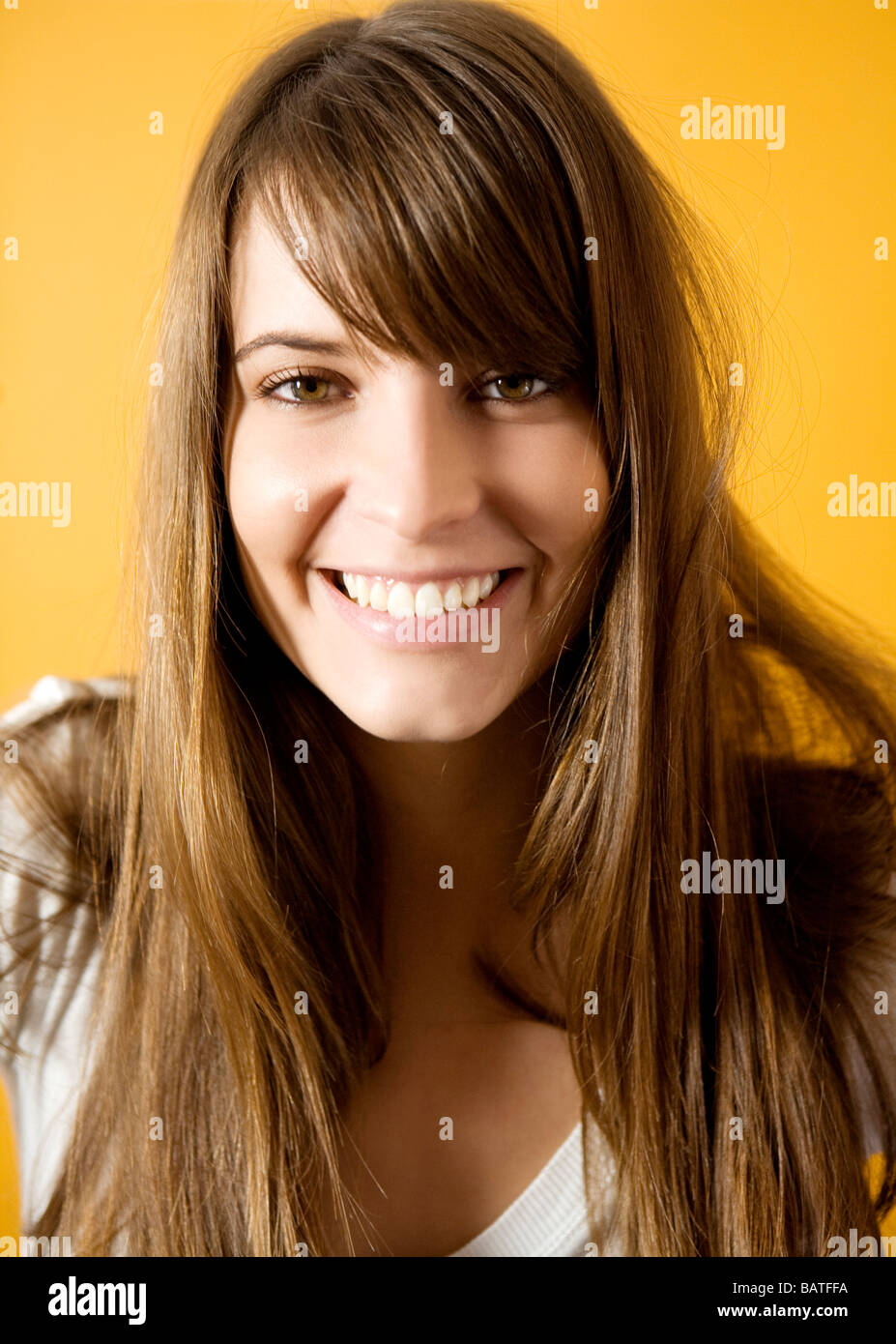 young woman smiling portrait Stock Photo - Alamy