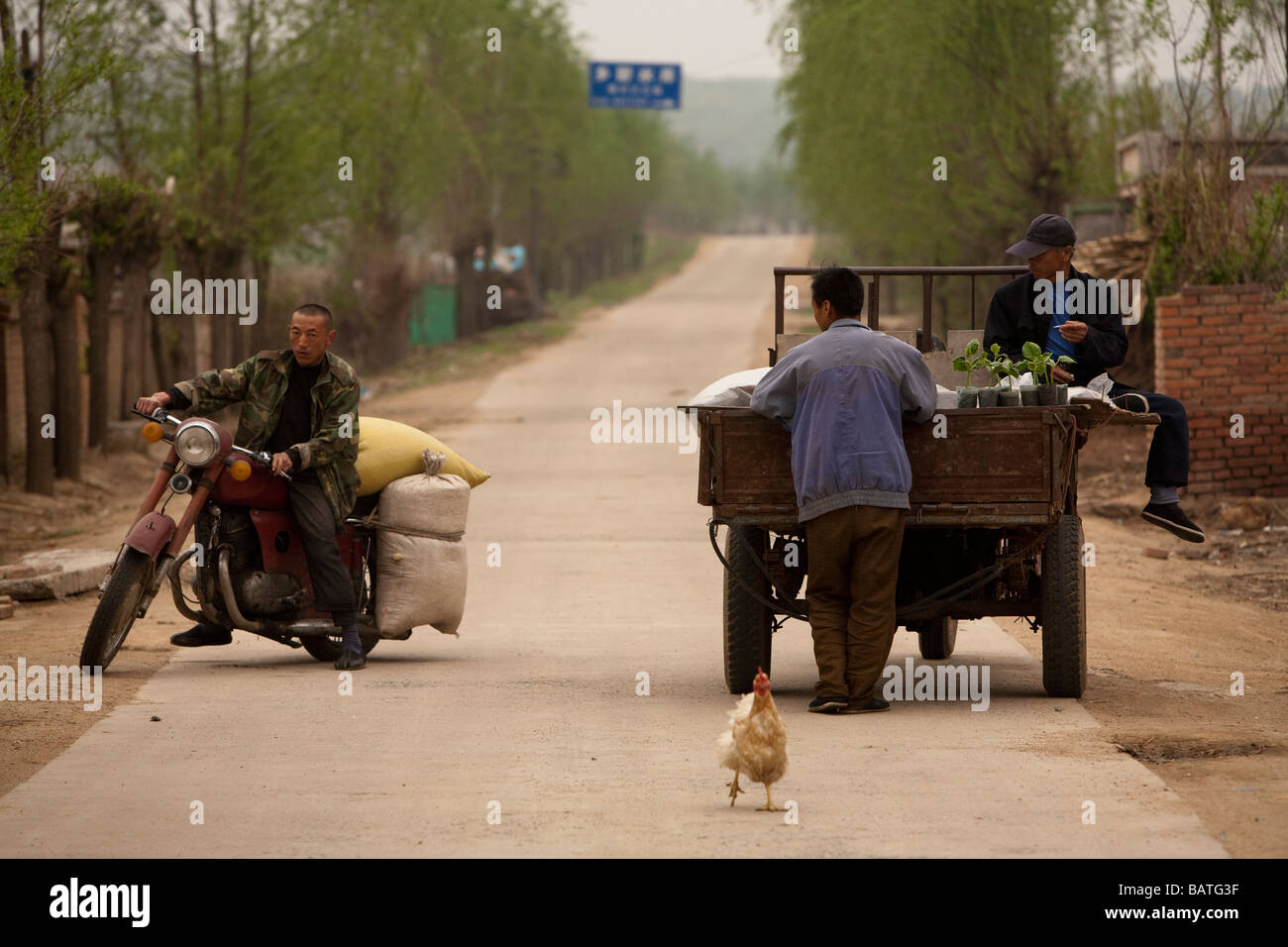Changchun Jilin Province China A vegitable and fruit trader selling ...