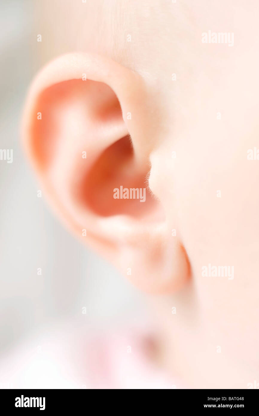 Baby ear. Ear of a 7 month old baby girl Stock Photo - Alamy