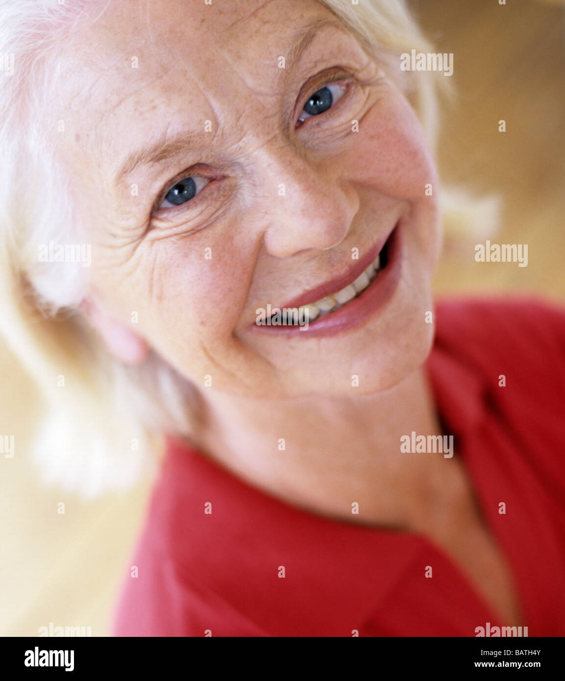 Smiling woman. 63 year-old woman looking happy Stock Photo - Alamy Smiling woman. 63 year-old woman looking happy Stock Photo - Alamy