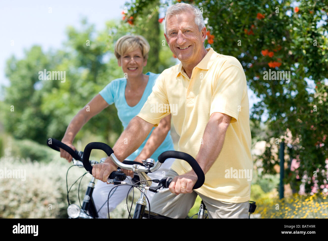 Women enjoying cycling old hi-res stock photography and images - Alamy