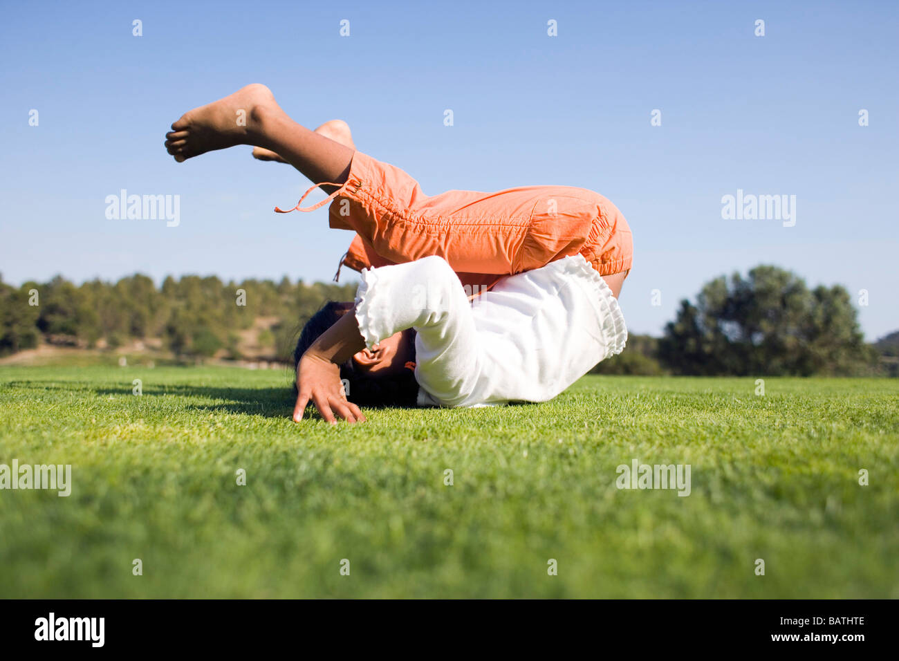 Ground girl gymnastics gymnastics hi-res stock photography and images ...