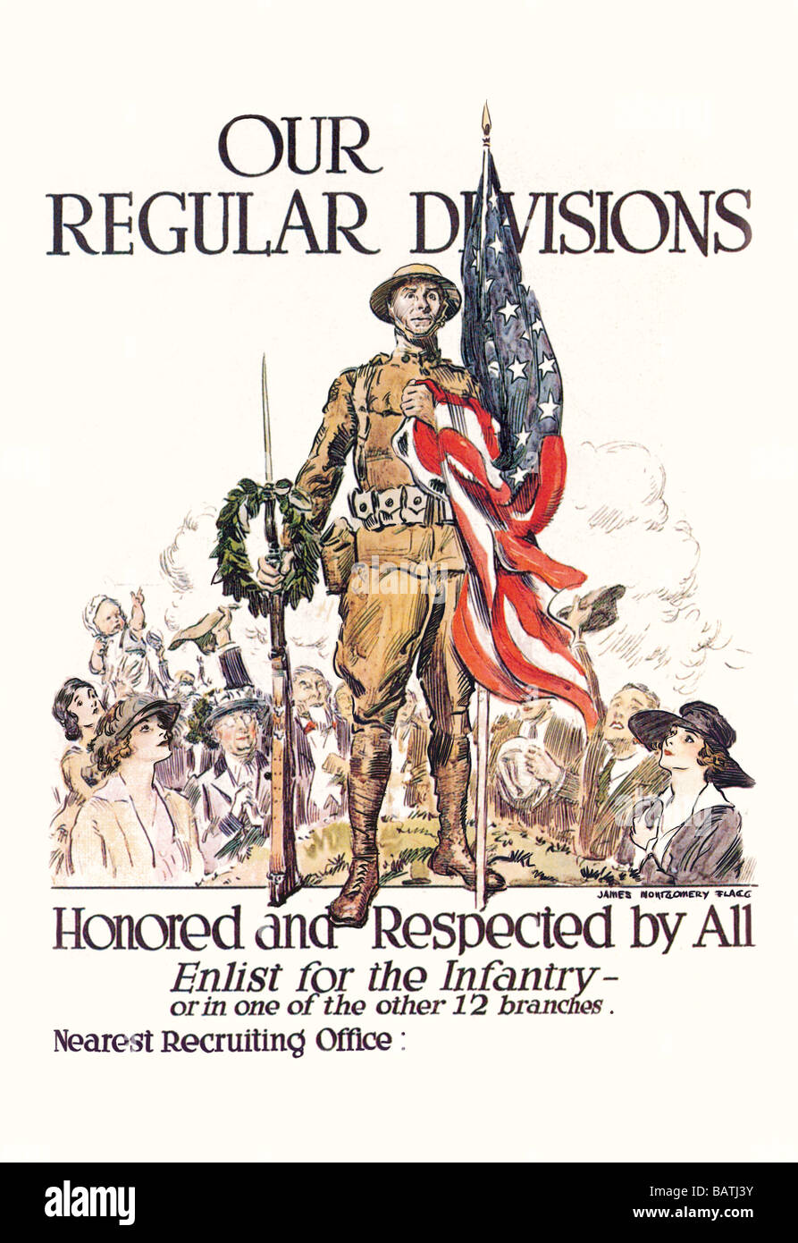 Our Regular Divisions - Enlist for the Infantry Stock Photo - Alamy