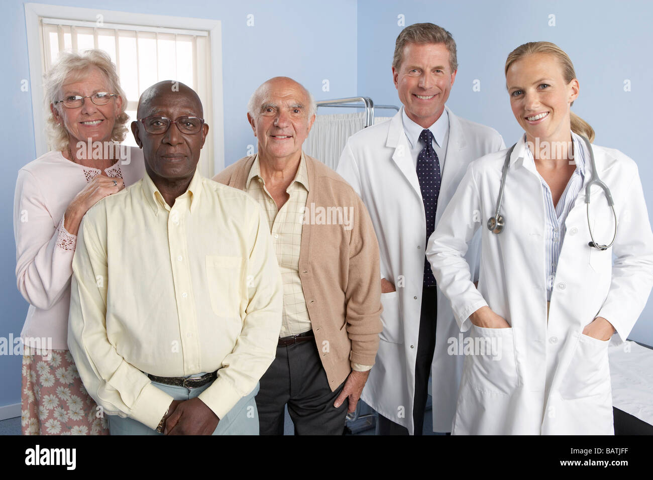 Elderly patients with general practitioners Stock Photo - Alamy