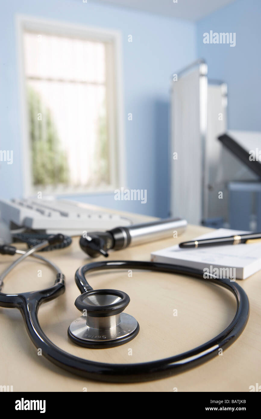 Stethoscope. The device used to listen to sounds of the heart and lungs ...