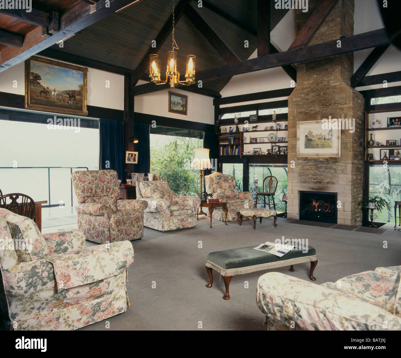 House interior, living room Stock Photo - Alamy