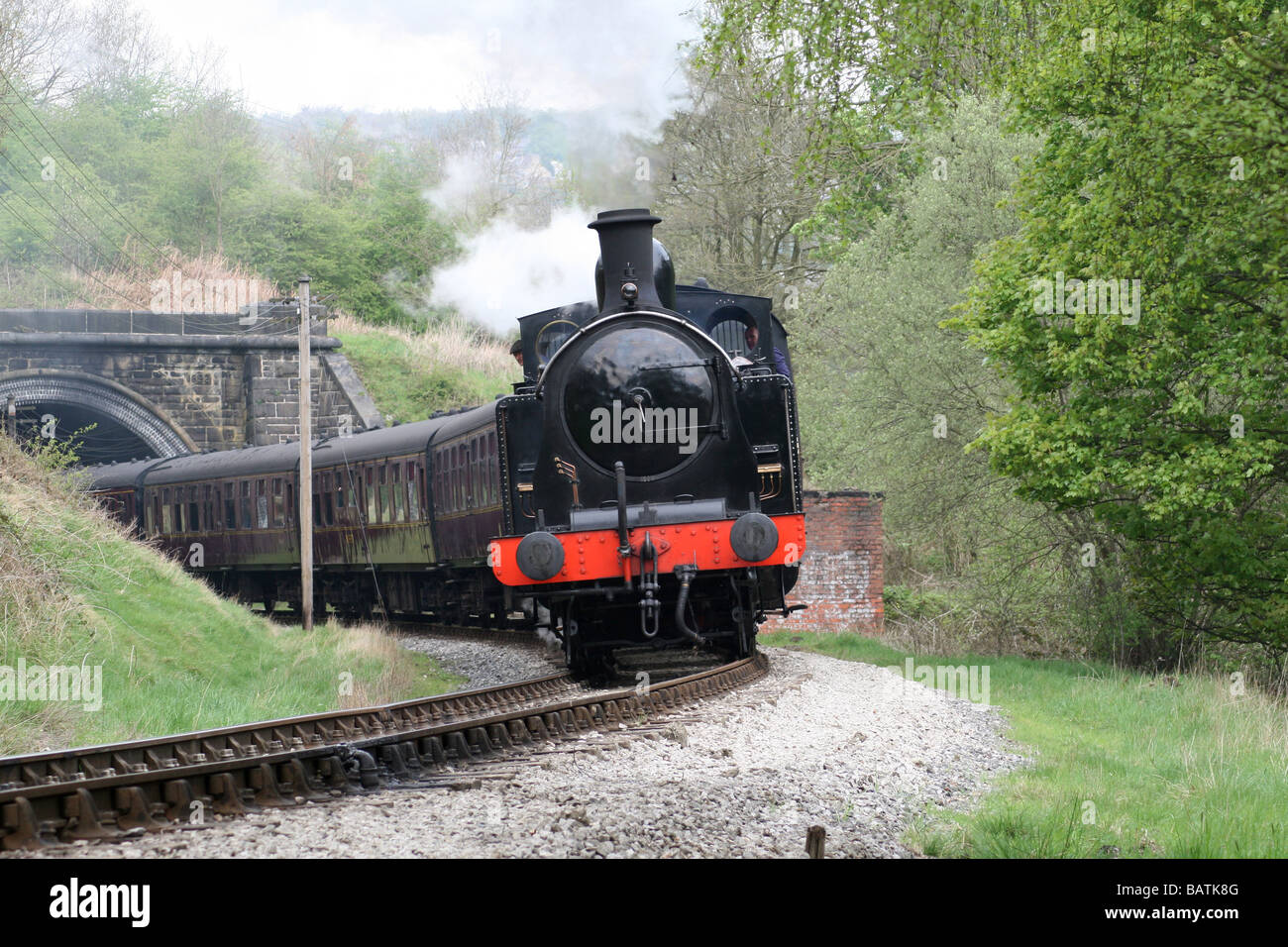 Taff Vale Railway Loco No 85 exits Mytholmes tunnel on the Keighley and ...