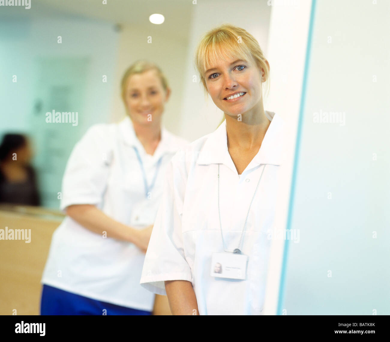 Blonde nurse smiling standing up hi-res stock photography and images ...