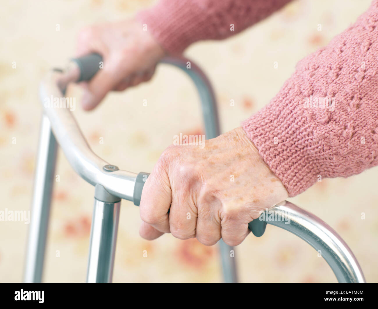 Using walking frame using walking aid hi-res stock photography and ...