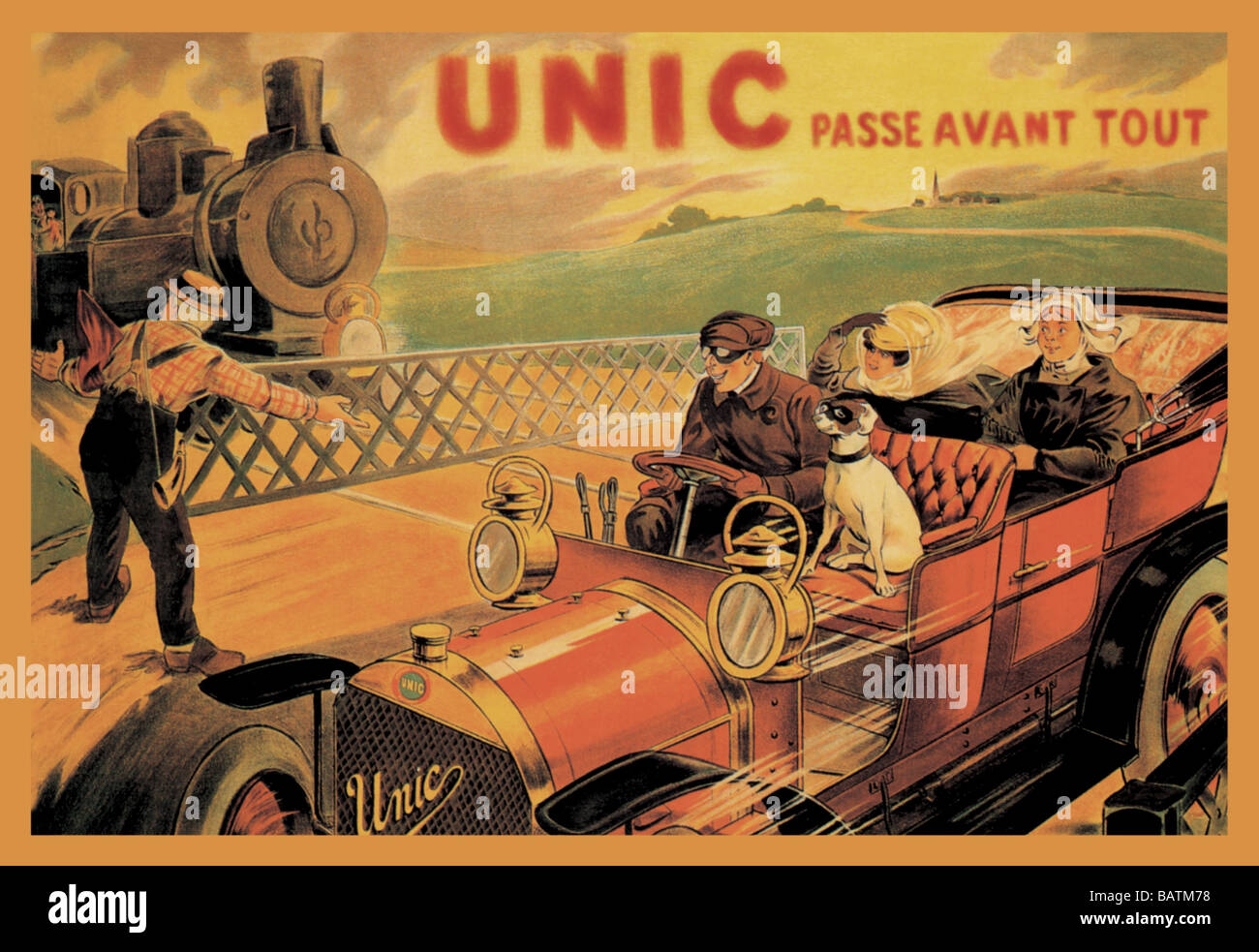 Unic - Racing Across Train Tracks Stock Photo - Alamy