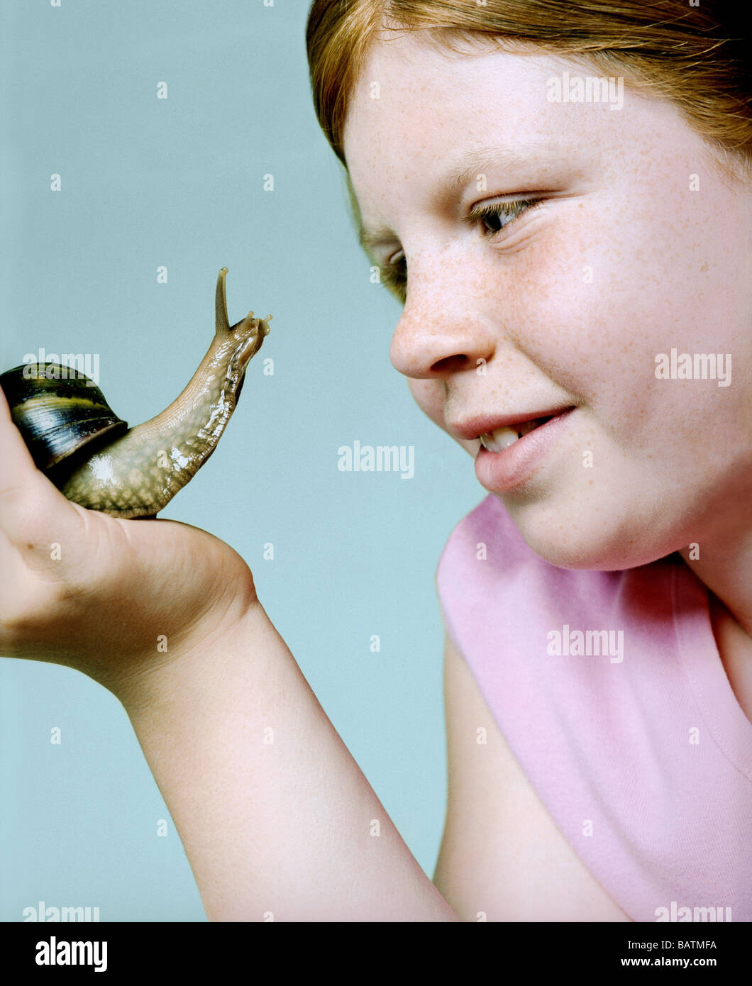 Snail girl head head hi-res stock photography and images - Alamy