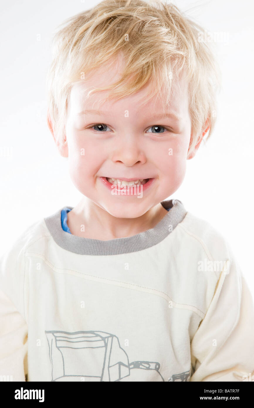 Funny portrait face blond child hi-res stock photography and images - Alamy