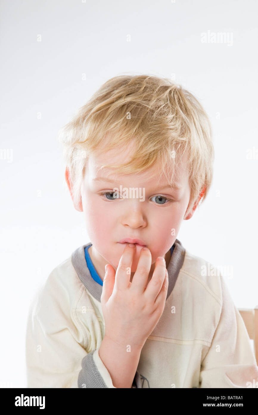 toddler boy focus on something Stock Photo - Alamy